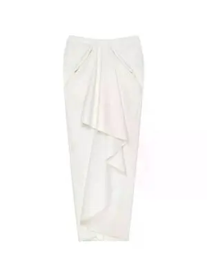 Givenchy Draped Maxi Skirt White
