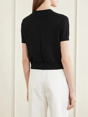 LA LIGNE Alex Cropped Knitted Cardigan