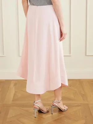 Stella McCartney Silk-crepe Midi A-line Skirt