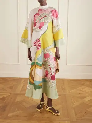 La DoubleJ Floral-print Silk Maxi Dress