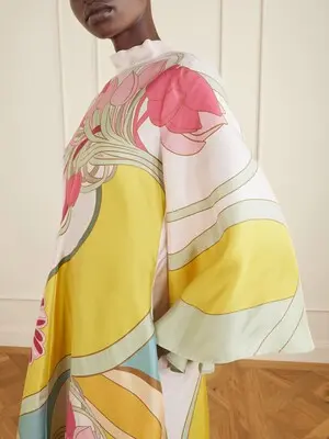 La DoubleJ Floral-print Silk Maxi Dress