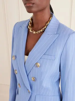 Veronica Beard Miller Pinstriped Blazer - Blue