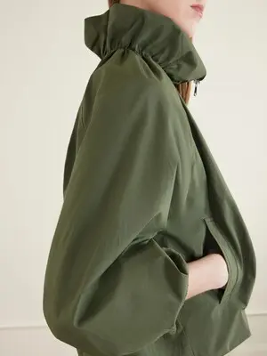 Veronica Beard Circe Faille Bomber Jacket - Green