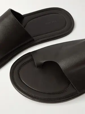 THE ROW Malick Leather Sandals - Black