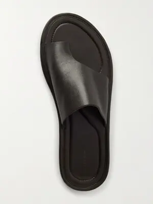 THE ROW Malick Leather Sandals - Black
