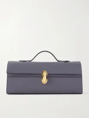 Savette Slim Symmetry Leather Tote - Blue