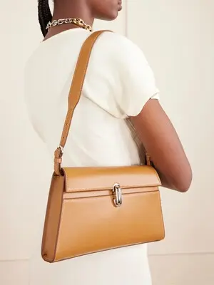 Savette Symmetry Leather Shoulder Bag - Brown