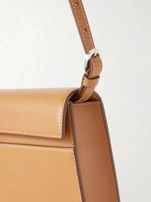 Savette Symmetry Leather Shoulder Bag - Brown