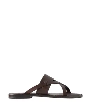 Brunello Cucinelli Leather Gladiator Sandals - Brown