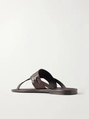 Brunello Cucinelli Leather Gladiator Sandals - Brown