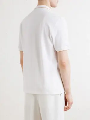 Brunello Cucinelli Logo-embroidered Cotton Polo Shirt