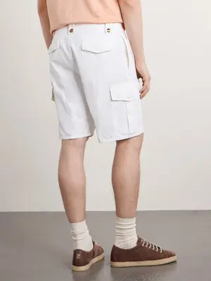 Brunello Cucinelli Straight-leg Cotton-twill Cargo Shorts