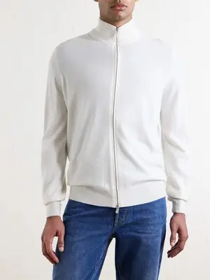 Brunello Cucinelli Cashmere Zip-up Sweater - Neutrals
