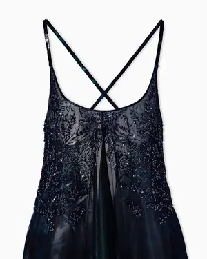 Giorgio Armani Embroidered Long Dress