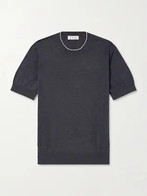 Men's Brunello Cucinelli Gray T-shirts