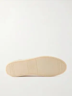 Brunello Cucinelli Suede-trimmed Leather Sneakers - Neutrals
