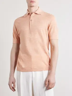 Brunello Cucinelli Linen And Cotton-blend Polo Shirt
