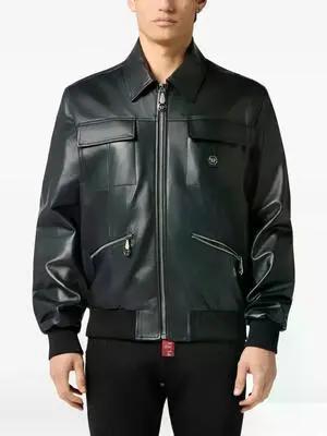 Philipp Plein Palms Leather Jacket