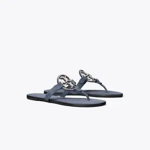 Tory Burch Metal Miller Sandal - Deep Wave / Silver