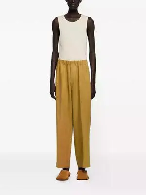 Sandro Wide-leg Elasticated Linen Trousers - Neutrals