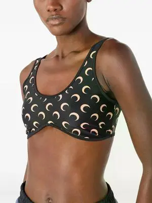 MARINE SERRE Moon-print Top Bra