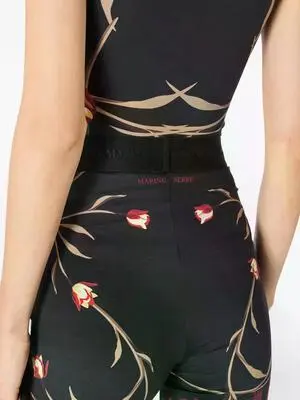 MARINE SERRE Floral Print Mini Shorts