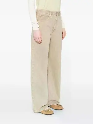 FRAME The Bow Wide-leg Jeans - Neutrals