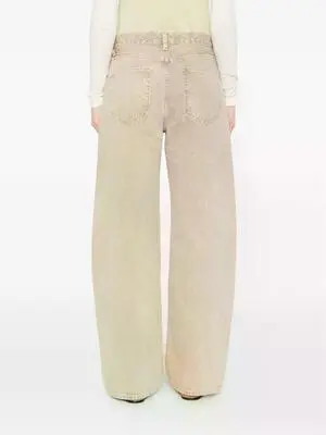 FRAME The Bow Wide-leg Jeans - Neutrals