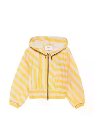 Fendi Striped Hooded Jacket