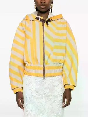 Fendi Striped Hooded Jacket