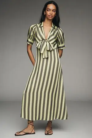 Hunter Bell Iris Tie-front Midi Dress