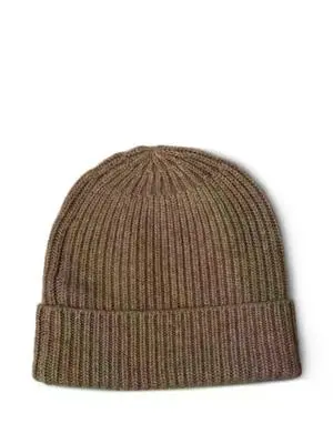 EMERSON RENALDI Ribbed Beanie - Brown