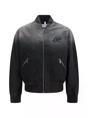 Off-White Logo-print Bomber Jacket - Grey