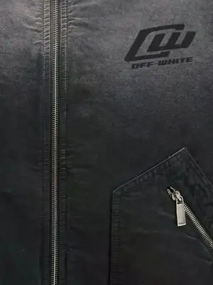 Off-White Logo-print Bomber Jacket - Grey