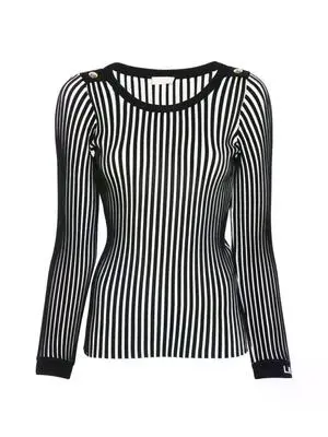 Liu Jo Striped Button Top