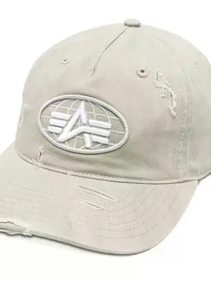 Alpha Industries Logo-patch Distressed Cap