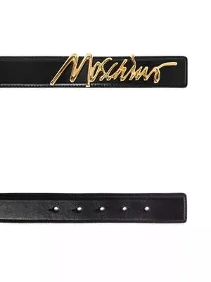 Moschino Signature Leather Belt