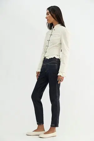 Closed Pedal Pusher Jeans - Rinse