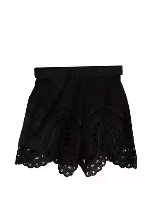 Charo Ruiz Ibiza Eyelet Belted Shorts
