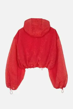 Cecilie Bahnsen Aisha Jacket With Floral Embroidery - Red
