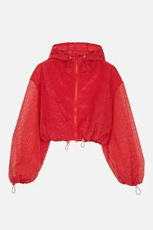 Cecilie Bahnsen Cecilie Bahnsen Aisha Jacket With Floral Embroidery Rosso
