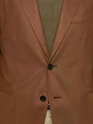 Boglioli Notched Cotton Blazer - Brown
