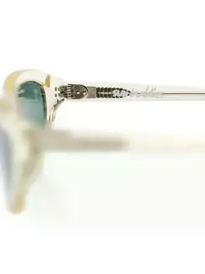 SUN BUDDIES Kerry Oval-frame Sunglasses - Neutrals