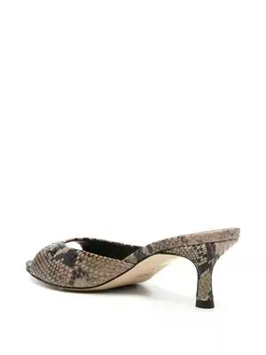 THE SELLER Snake-pattern Open Toe Sandals