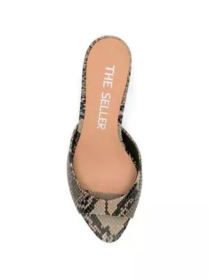 THE SELLER Snake-pattern Open Toe Sandals