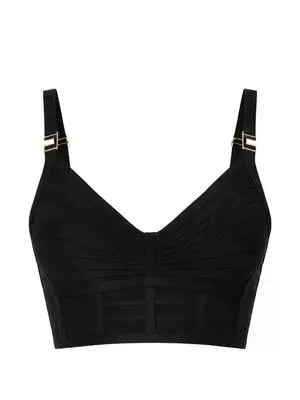 Elisabetta Franchi Zipped Top - Black
