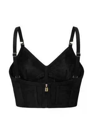 Elisabetta Franchi Zipped Top - Black