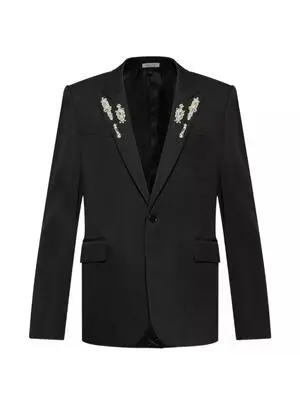 Alexander McQueen Embellished-lapel Blazer
