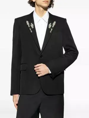 Alexander McQueen Embellished-lapel Blazer
