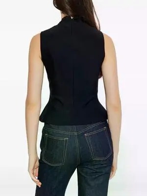 Alexander McQueen Lace-detail Peplum-hem Blouse